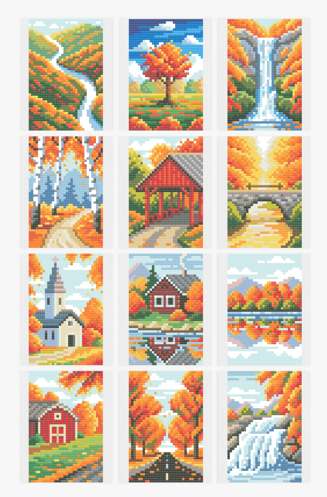 Autumn Landscapes Set No. 1 | Diamond Painting Mini Kit